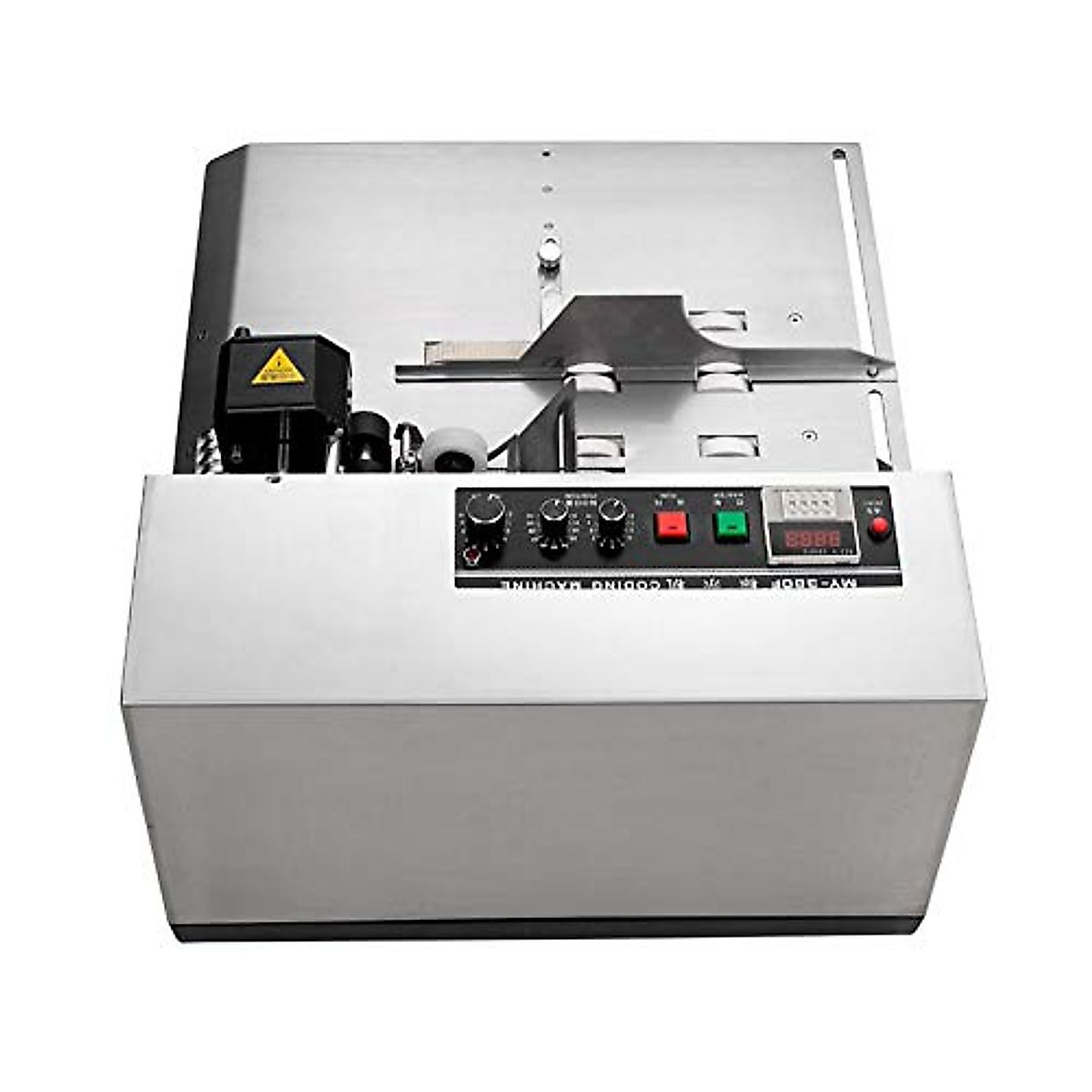 INTSUPERMAI Solid-Ink Coding Continuous Printing Machine Wheel Label Coding Date Paper Printer (Stainless Steel Widen)