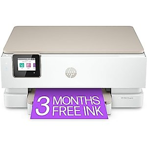 HP Envy Inspire 7255e Wireless Color All-in-One Printer with Bonus 6 Months Instant Ink (1W2Y9A) (Renewed Premium), White