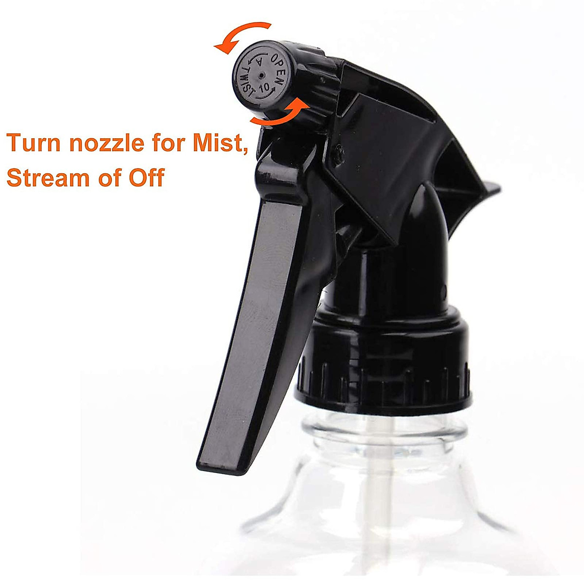 Bekith 12 Pack 8 Oz Empty Plastic Spray Bottle with Black Trigger Sprayers - Adjustable Head Sprayer from Fine to Stream - Refillable Sprayer for Water, Kitchen, Bath, Beauty, Hair, and Cleaning