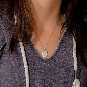 PicturesOnGold.com Saint Michael Personalized Police Badge with Department & Badge Number in Solid 14k Yellow Gold, 14k White Gold or Sterling Silver (2/3 x 3/4 Inch, 14k Yellow Gold)