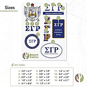 Sigma Gamma Rho Standard Sticker Sheet Decal Laptop Water Bottle Car (Full Sheet - Standard)