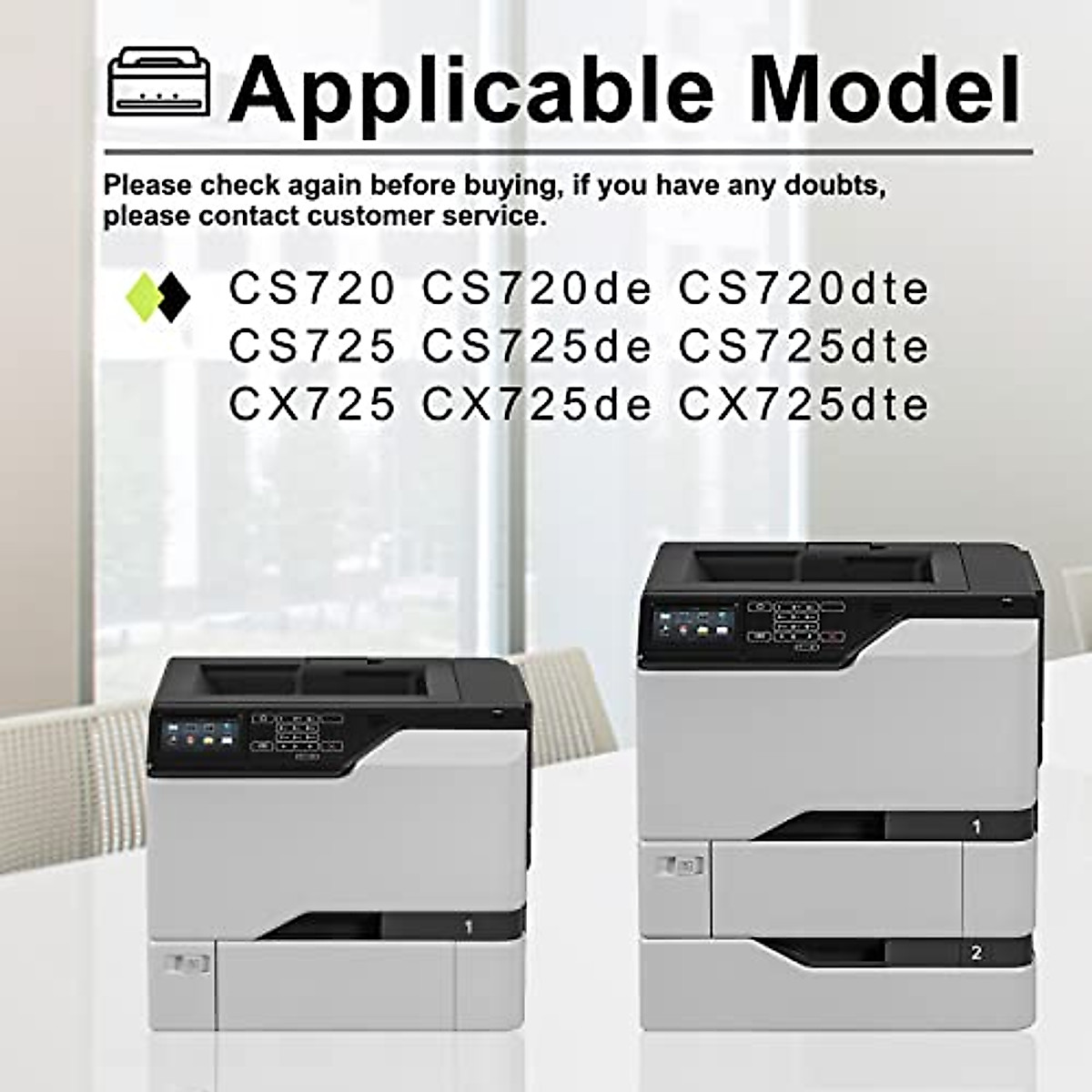 74C1HK0 Black Toner Cartridge (1-Pack) - Dra Compatible 74C1HK0 High Yield Toner Cartridge Replacement for Lexmark CS720 CS720de CS720dte CS725 CS725de CS725dte CX725 CX725de Printer Toner