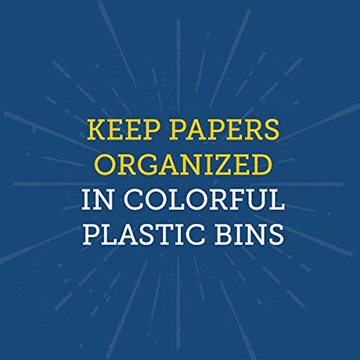 Really Good Stuff Plastic Desktop Paper Storage Baskets for Classroom or Home Use – 14”x10” Plastic Mesh Baskets Keep Papers Crease-Free and Secure – Yellow Baskets With White Handles (Set of 12)