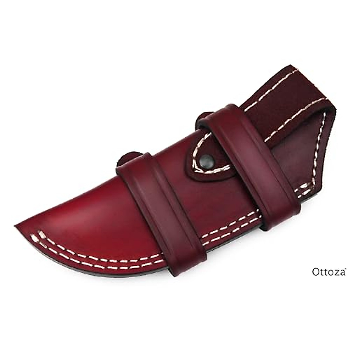 Ottoza Handmade Leather Knife Sheath Bushcraft Knife Sheath - Hunting Knife Sheath - Survival Knife - DUAL USAGE Vertical Knife Sheath or LEFT HAND Horizontal Sheath Brown TOP GRAIN LEATHER No:105
