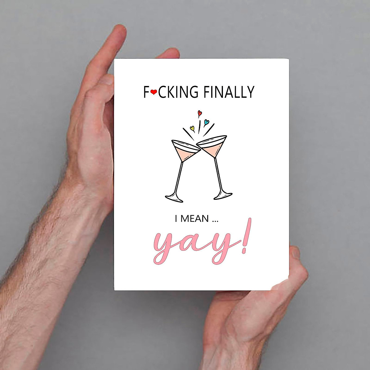 Dapofajo Congrats Engagement Card, Wedding Card for Newlywed, Humour Marriage Card for Bride Groom, Funny Wedding Shower Card