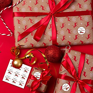 Mobiusea Creation Merry Christmas Stickers | Envelope Seals | 1.4 inch | Red Truck Labels | Waterproof | 90-Pack for Christmas Gifts, Holiday Stickers for Envelopes, Holiday Cards