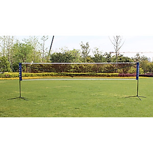 Sports God Portable Large Volleyball Badminton Tennis Net with Carrying Bag Stand/Frame (20 ft)