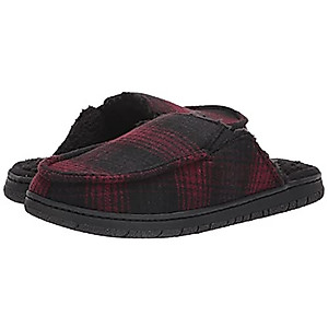 Eddie Bauer Men's Oliver Slippers | House Slippers for Men | Cushioned Footbed Lightweight Slip-On Bedroom Shoes with Rubber Outsole