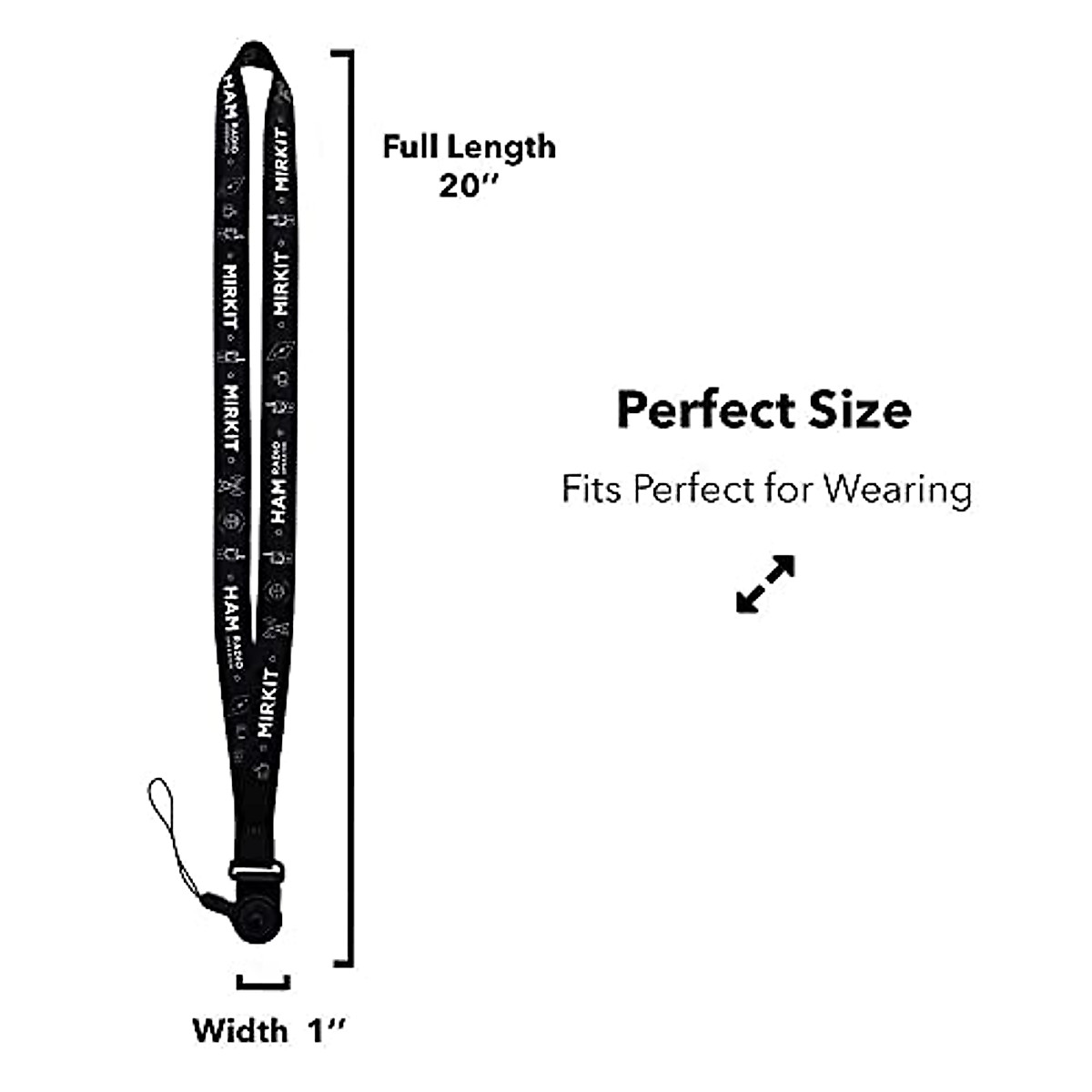 Lanyard Mirkit HAM Radio Operator Neck Strap BAOFENG Accessories and Radio Equipment Quick Release for Two Way Radios, Ham Radio Gifts