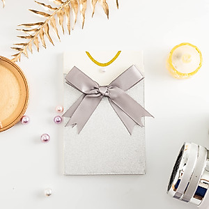 Calculs Wedding His & Her Vows Black Suit & White Wedding Dress - Paper Cover with Gold Gilding Set of 2 Bridal Shower Gifts