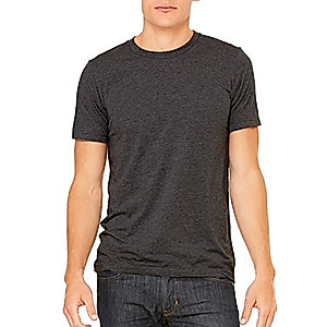 Bella + Canvas Unisex Triblend Short-Sleeve T-Shirt, Large, CHAR-BLACK TRIB