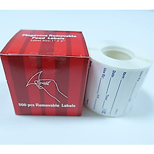 Megavava Food Labels for for Home and Restaurant Use-500 Mason Jar Labels Removable Fridge Freezer Labels for Food Containers Prep - Canning Labels, and Pantry Storage 1x2 inch Size