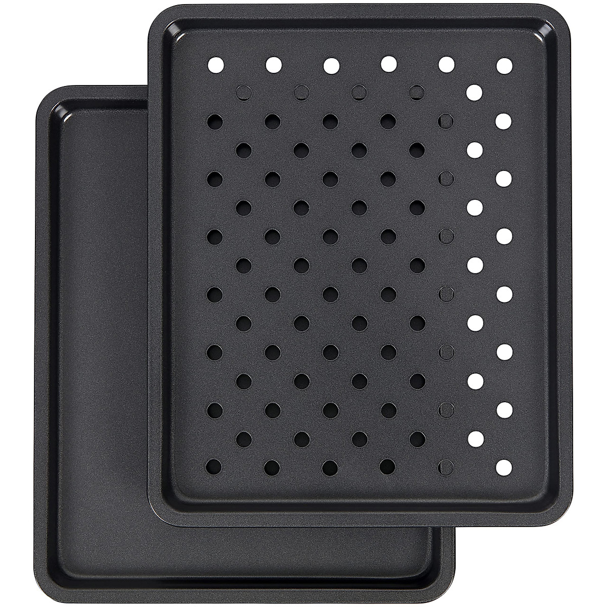 Wilton Perfect Results Toaster Oven Baking Sheet Pan & Crisper Tray, 2-Piece Set, Steel