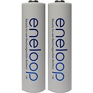 Panasonic 2 Pack Newest Version Eneloop 4th Generation AA NiMH Pre-Charged 2100 Times Rechargeable Batteries