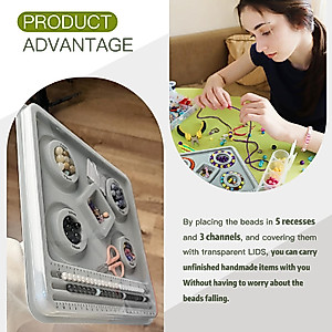 INDIVSHOW The Design Bracelet Bead Board with Clear Cover for Jewelry Bracelet Making Supplies