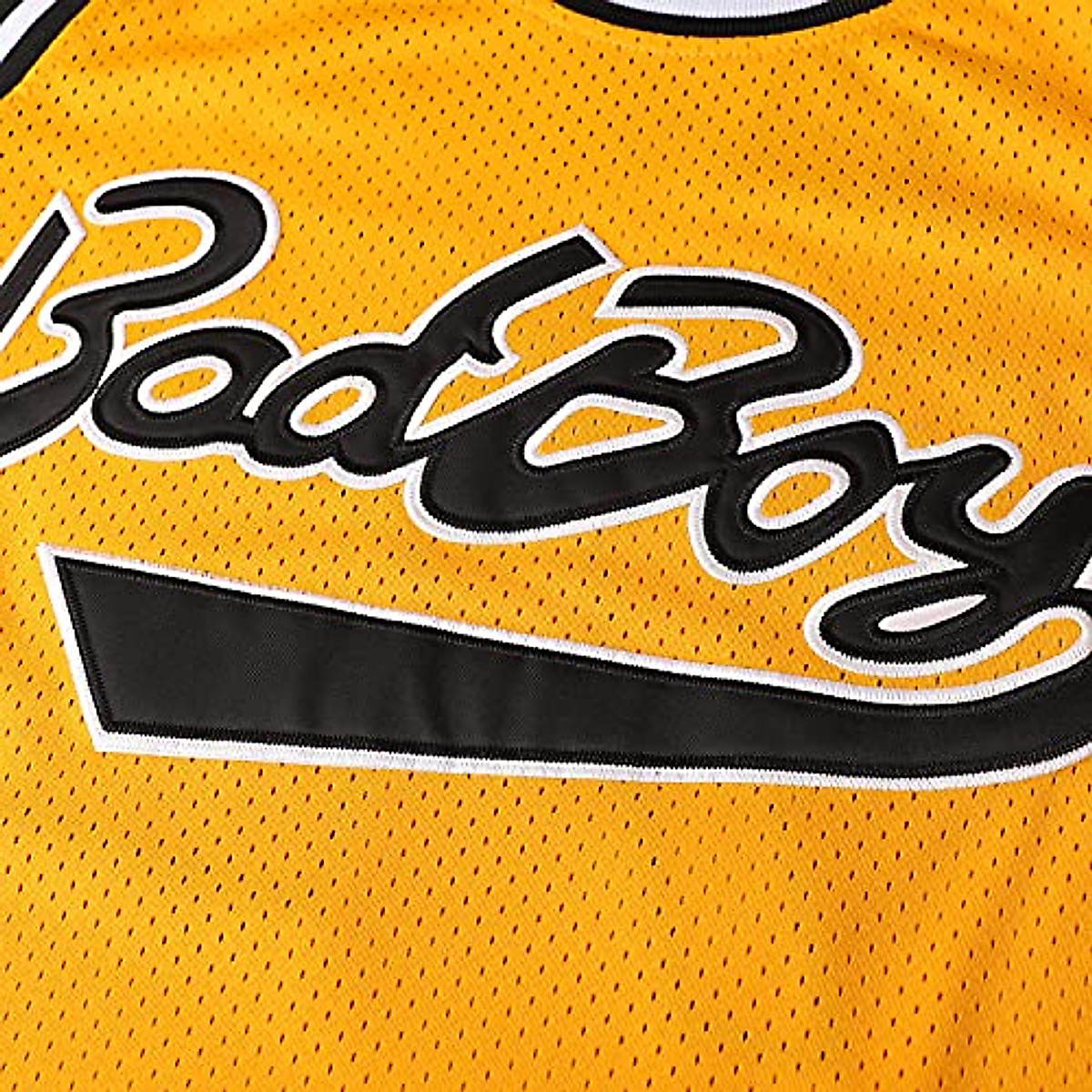 MESOSPERO BadBoy #72 Biggie Smalls Movie Notorious Big 90s Hip Hop Clothes for Party Men Basketball Jersey (Yellow, Medium)