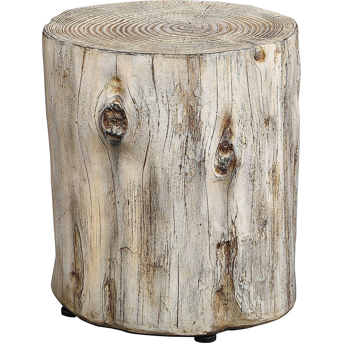 FirsTime & Co.® Bleached Arbor Log Table, American Crafted, Bleached Beige, 15 x 14 x 17 ,