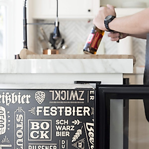 NewAir Beverage Refrigerator Cooler with 126 Can Capacity - Freestanding Mini Bar Beer Fridge for Bedroom, Dorm, Office - Small Refrigerator Cools to 37F Perfect For Beer, Soda, And Drinks