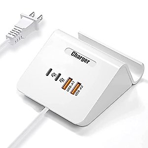 Solopen USB C Charging Station 45W USB C Charger Block with 2 USB C 20W PD Fast Charging Station for Multiple Devices for iPhone 13/12/11, Samsung Galaxy,iPad Pro, Pixel 4/3（White）