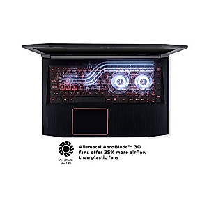 Acer Predator Helios 300 Gaming Laptop PC, 15.6" FHD IPS w/ 144Hz Refresh, Intel i7-8750H, GTX 1060 6GB, 16GB DDR4, 256GB NVMe SSD, Aeroblade Metal Fans PH315-51-78NP