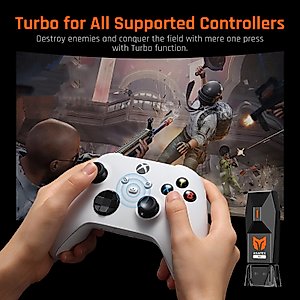 BIGBIG WON R90 Controller Adapter, Wired Adapter for Xbox Series X|S/One/Elite Series/Switch/PS5/PS4 on PC Win10&11/Playstation/Switch, Turbo