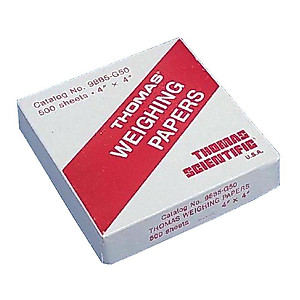 Thomas 20605630 Weigh Paper, 4" Length x 4" Width (Box of 500)