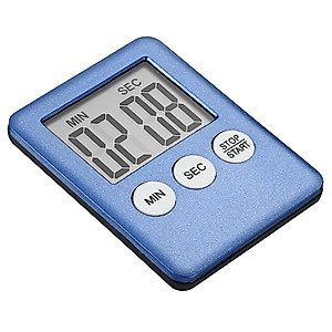 PATIKIL Digital Timer, 1Pcs Small Count Down/UP Clock with Magnetic, Big LCD Display Loud Sounds Minute Second Kitchen Timer for Games, Cooking, Blue