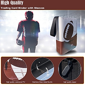 Hystyfu® Football Cards Binder 440 Pockets Trading Card Holder Album Storage Display Case with Football Card Sleeves Card Holder Protectors Set for Football Card and Sports Card