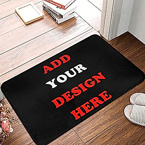 Custom Area Rug Design Your Photo Logo Text Personalized Non-Slip Door Mat Customized Washable Decorative Area Carpet for Home Bedroom Living Room Office Garden (31.5" x 19.5")