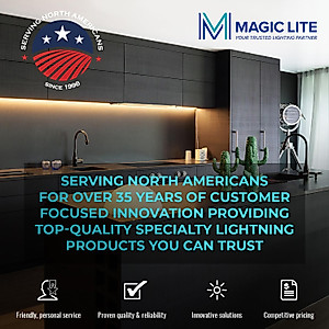 Magic Lite 24 Inch White LED Under Cabinet Lighting – Dimmable -3 Color Temperature Slide Switch – Warm White (2700K), Soft White (3000K), Cool White (4000K) - Plugged-in or Hardwired Installation