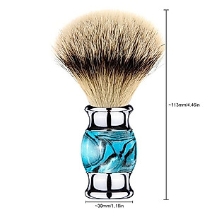 Grandslam Finest Badger Shaving Brush with Resin Handle- Engineered for the Best Shave of Your Life (Blue)