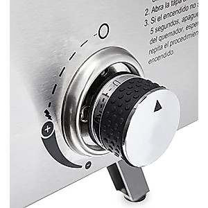 Amazon Basics Portable Propane Stainless Steel Tabletop Gas Grill, Two Burner Table Top