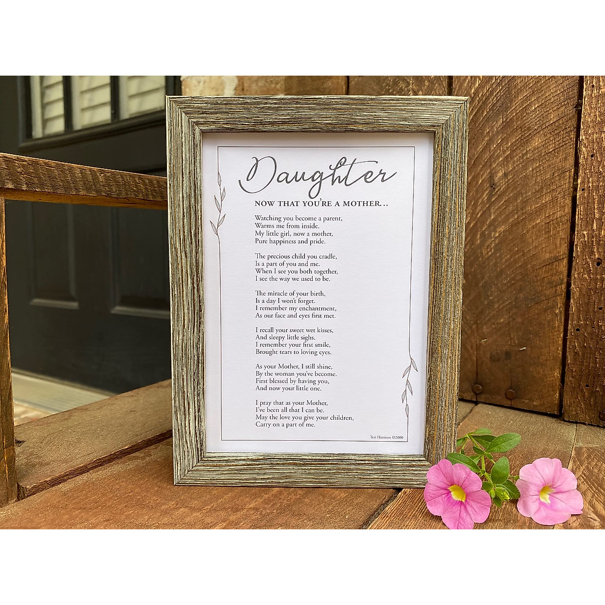 Now That You're a Mother Frame- Gift for Daughter from Mom for Christmas, Mother's Day, Child Birth - Made in USA