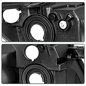 TUSDAR Headlight Assembly Set for 09-20 Dodge Journey Driver and Passenger Side Black Housing Clearr Reflector Bulbs Included