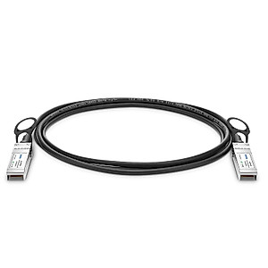 QINIYEK 10G SFP+ DAC Twinax Cable 0.5M (1.6ft), Direct Attach Copper(DAC) Passive Cable, Compatible with Cisco SFP-H10GB-CU0.5M, Ubiquiti UniFi, Supermicro, Netgear, Mikrotik,1 Pack