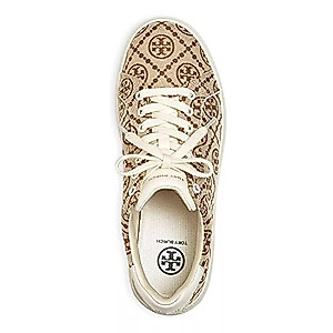 Tory Burch Howell Monogram Court Low Top Sneakers (Hazel, Numeric_10)