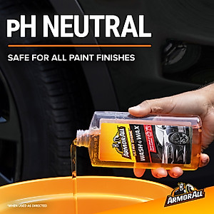 Ultra Shine Car Wash and Wax by Armor All, Car Wax and Cleaner for Cars, Trucks and Motorcycles, 16 Fl Oz