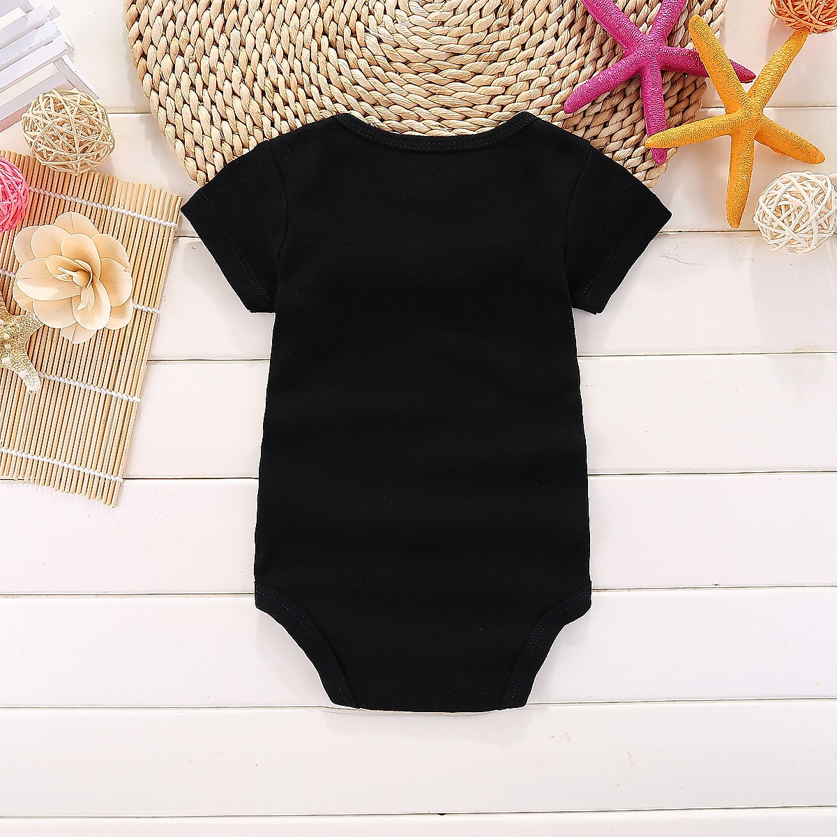 AMMENGBEI Baby Boys Girls Rompers Hand Picked for Earth by My Grandma Grandpa in Heaven Summer Bodysuit (0-3M, Grandpa Black)