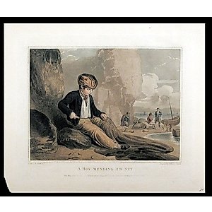 A Boy Angling; A Boy Mending His Net
