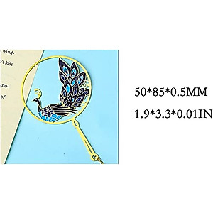 YHDCL Bookmarks Reading Page Markers Tassel, Peacock Creative Bookmark Chinese Style ClassicalBookmark Exquisite Crafts The Best Gift for Readers Women and Children Page Markers