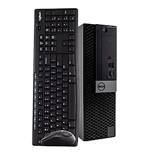 Dell Optiplex 7050 Desktop Computer PC, Intel Quad-Core i5, 512GB SSD Storage, 16GB DDR4 RAM, Windows 10 Pro, DVD, WiFi, 20in Monitor, Wireless Keyboard and Mouse (Renewed)