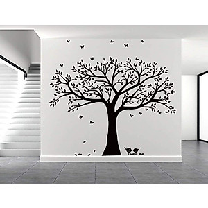 Giant Family Tree Wall Decals Bird Stickers Decals Branches Wall Stickers for Living Room Nursery Room Wall Decor