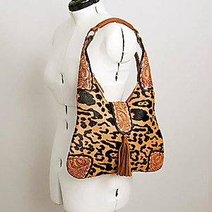 American Darling Hobo Hand Tooled Hair On Genuine Leather Western Women Bag | Handbag Purse | Leather Hobo Bag | Hobo Bags for Women | Hobo Purse | Cute Hobo Bag