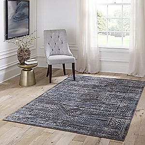 Momeni Rugs Juliet Collection Area Rug, 7'6" x 9'6", Charcoal