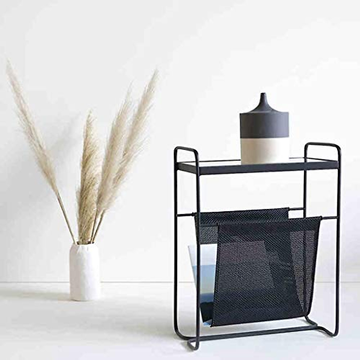 Magazine & Newspaper Baskets Magazine Rack Living Room Sofa Side Table Wrought Iron Removable Coffee Table Office Information Finishing Shelf Small Table Bedroom Bedside Locker