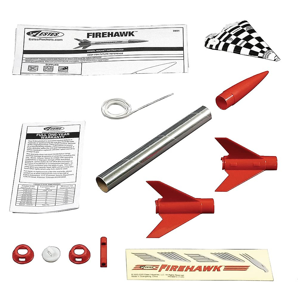 Estes 804 Firehawk Flying Model Rocket Kit