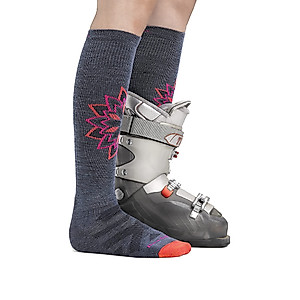 Darn Tough Women's Over-The-Calf Cushion Socks, Sacred Denim, Medium