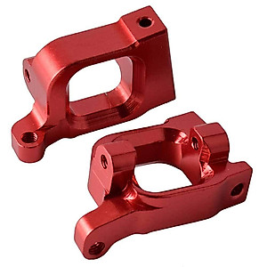 Toyoutdoorparts RC BE6038 Red Aluminum Front Hub Carrier(L/R) Fit LC Racing 1/14 Electric EMB