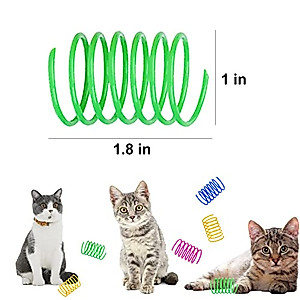 ISMARTEN Cat Spring Toy (100 Pack ), Interactive Cat Toy for Indoor Cats, Lightweight Durable Plastic, Plastic Cat Coil for Kittens to Swat, Bite, Hunt