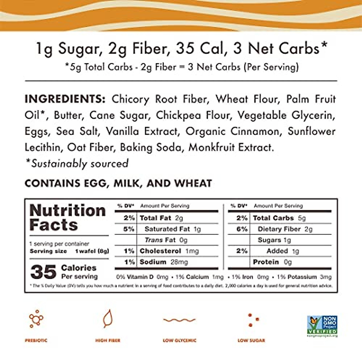 Rip Van Wafels Dutch Caramel Mini Stroopwafels - Low Carb Snacks (3g Net Carbs) - Non GMO Snack - Keto Friendly - Office Snacks - Low Calorie Snack (37 Calories) - Low Sugar (1g) - 32 Pack